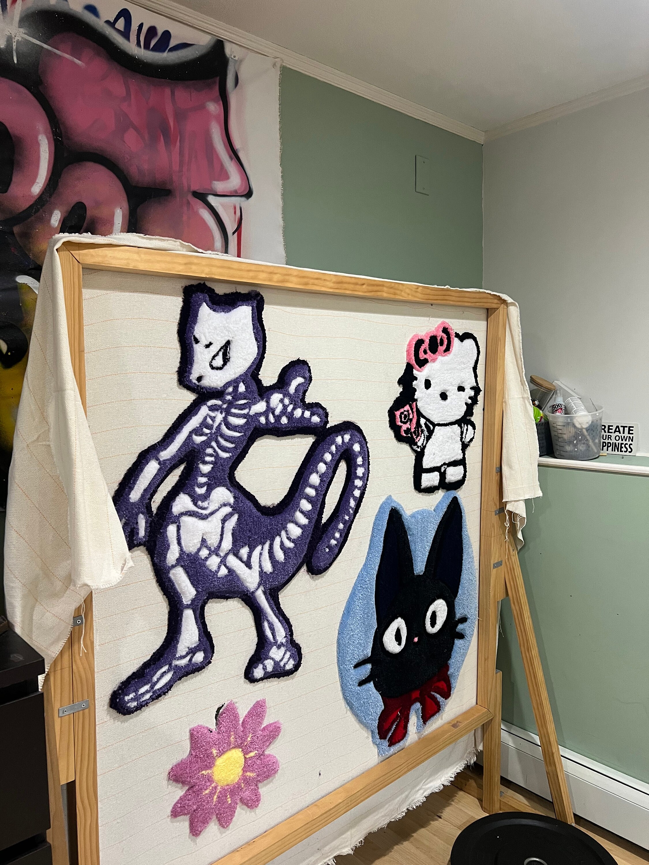Wall Art Mewtwo Skeleton - Etsy