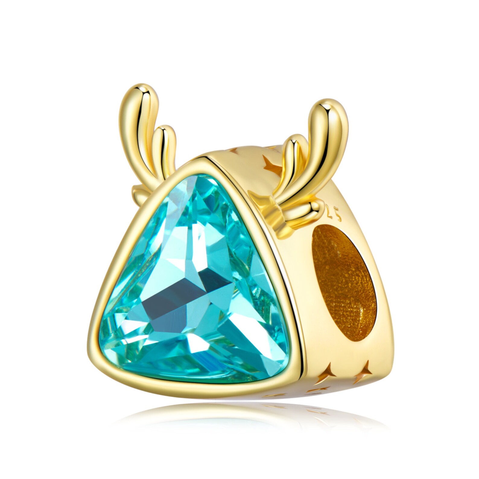 Wow Charms 925 Sterling Silver | Charms Christmas Crystal Elk Bow ...