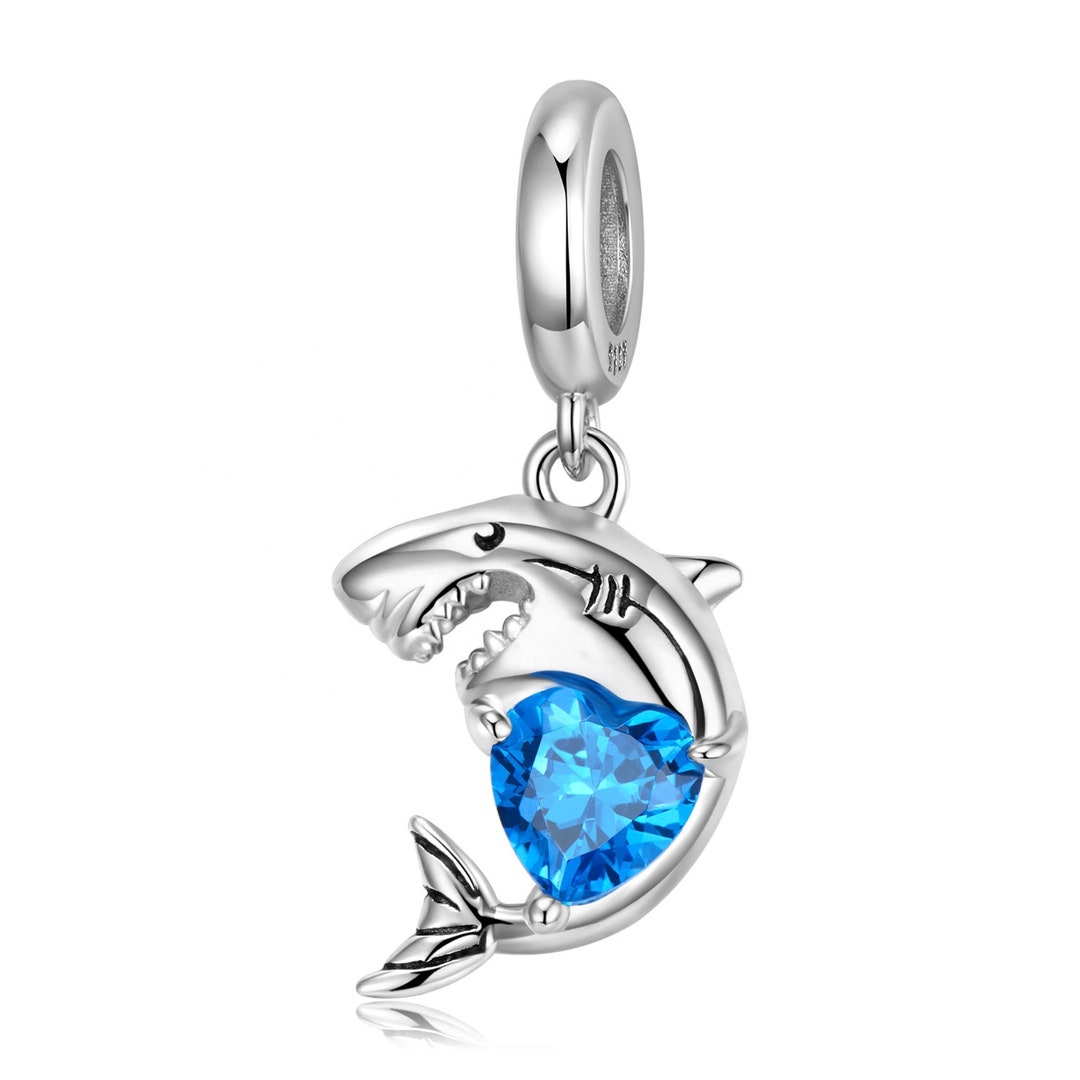 Wow Charms 925 Sterling Silver | Charms Animals Shark Heart Love ...