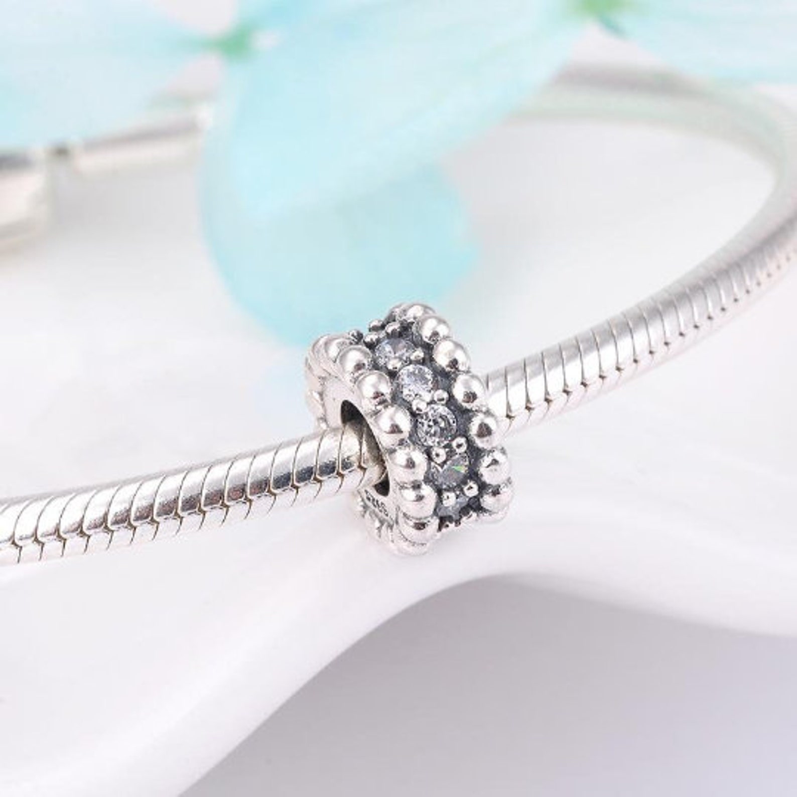 Wow Charms 925 Sterling Silver | Charms Stoppers Spring Flower Six ...