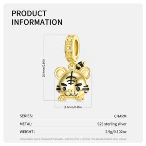 Wow Charms 925 Sterling Silver | Charms Bracelet Animals Tiger Beads ...