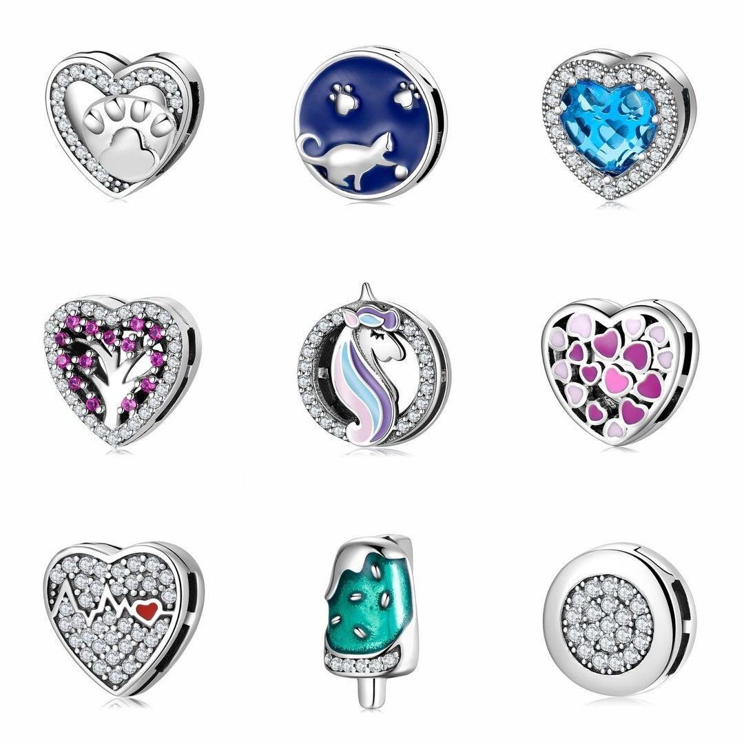 Wow Charms 925 Sterling Silver Reflection Clips Tree of Life Heart ...