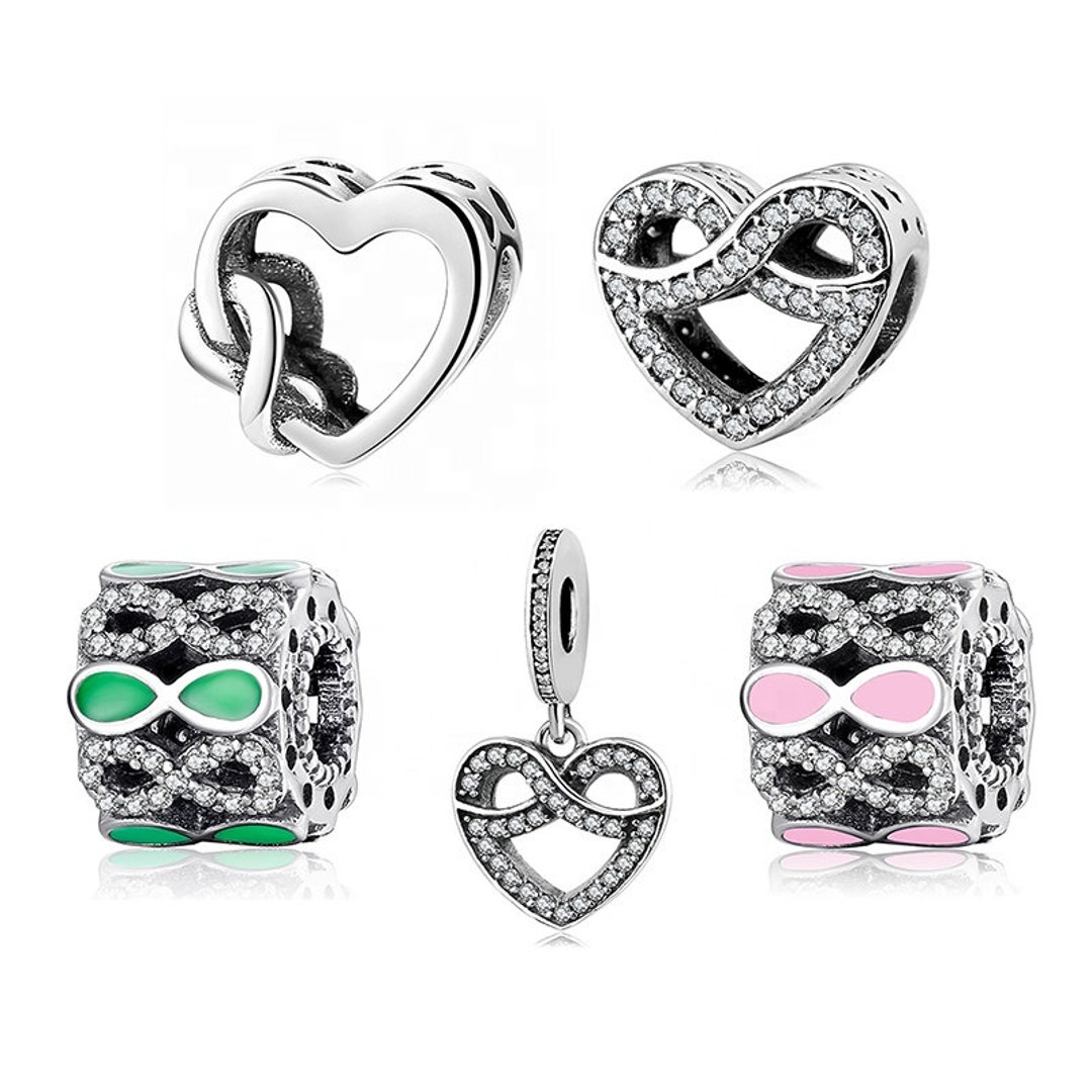 Wow Charms 925 Sterling Silver | Charms Infinity Love Heart Beads ...