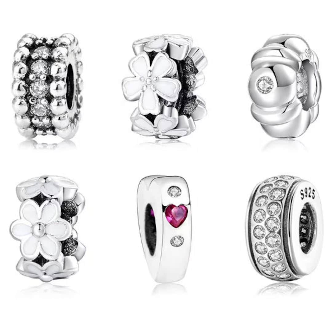 Wow Charms 925 Sterling Silver Charms Stoppers Spring Flower Six Petals ...