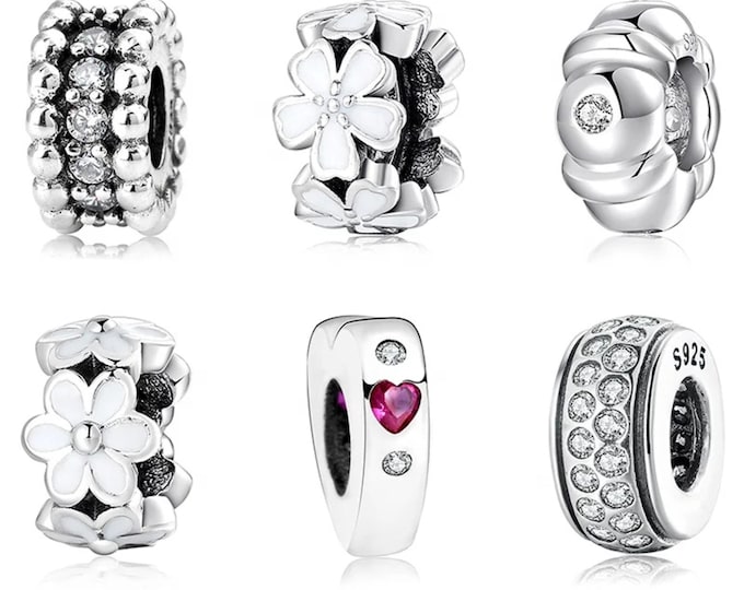 Wow Charms 925 Sterling Silver | Charms Stoppers Spring Flower Six ...