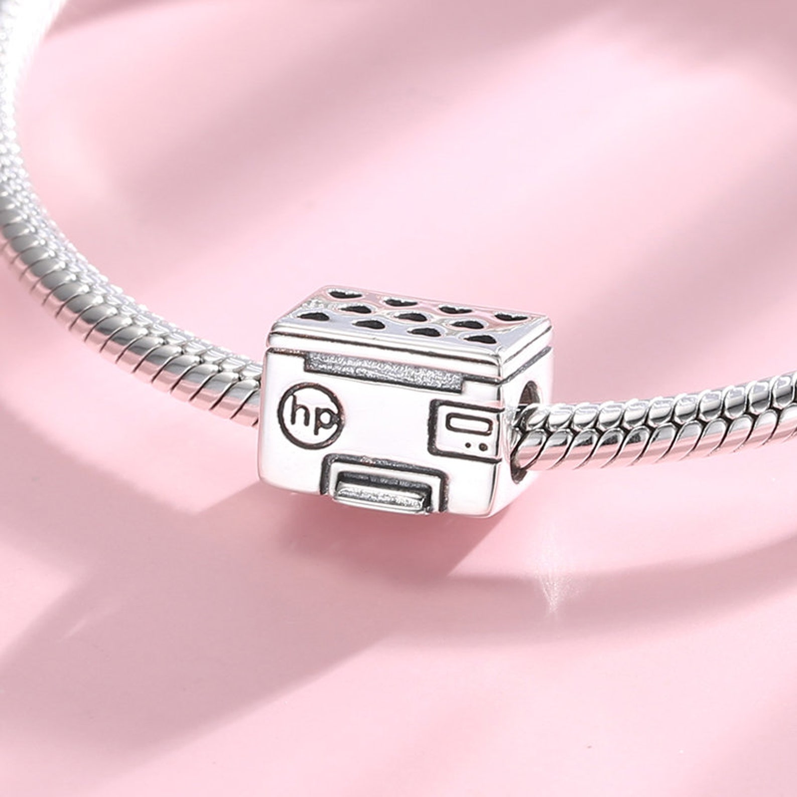 Wow Charms 925 Sterling Silver Charm Printer Book Flowers - Etsy