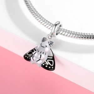 Wow Charms 925 Sterling Silver Ghost Moth Blood Bag Bird Cartoon Enamel ...