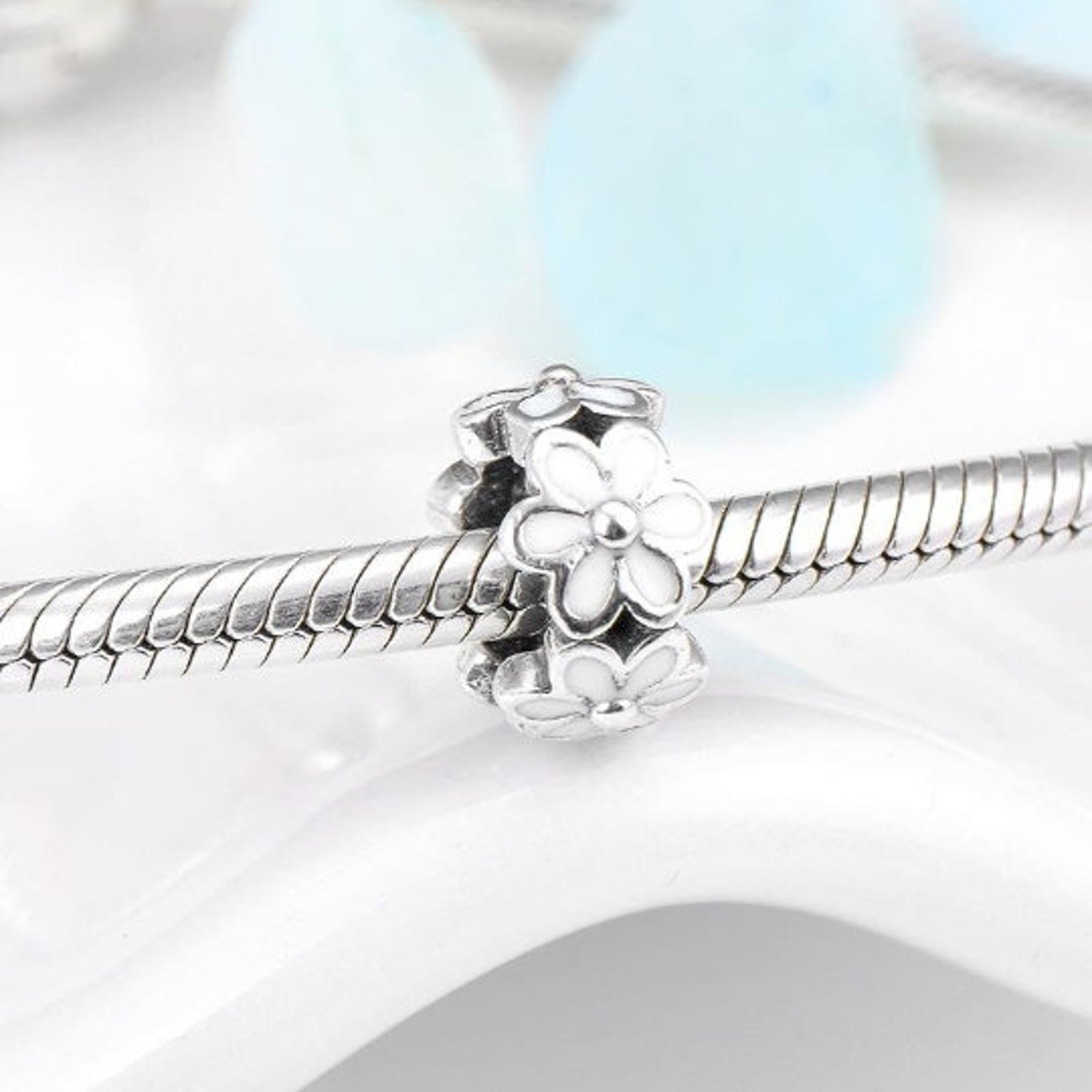 Wow Charms 925 Sterling Silver | Charms Stoppers Spring Flower Six ...