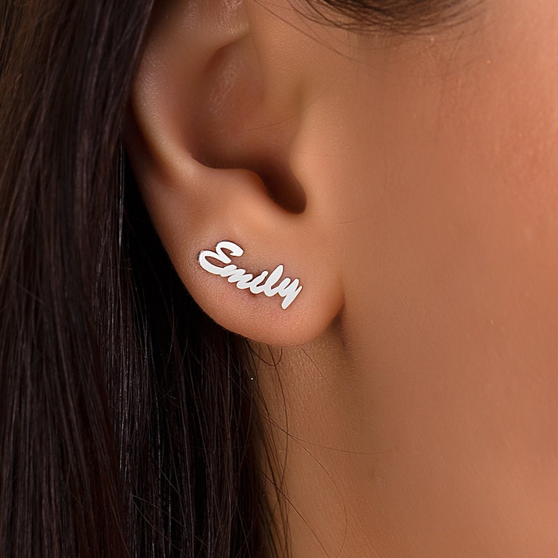 Custom Name Earrings - Etsy