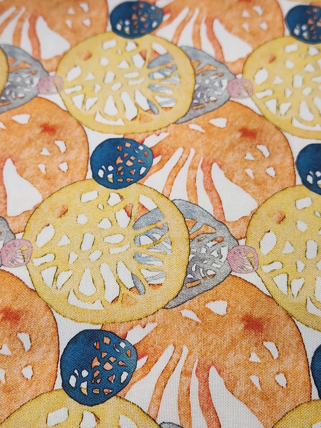 Treasure Small, Coral, TOUCHSTONES, Shell Rummel, Free Spirit Fabrics ...