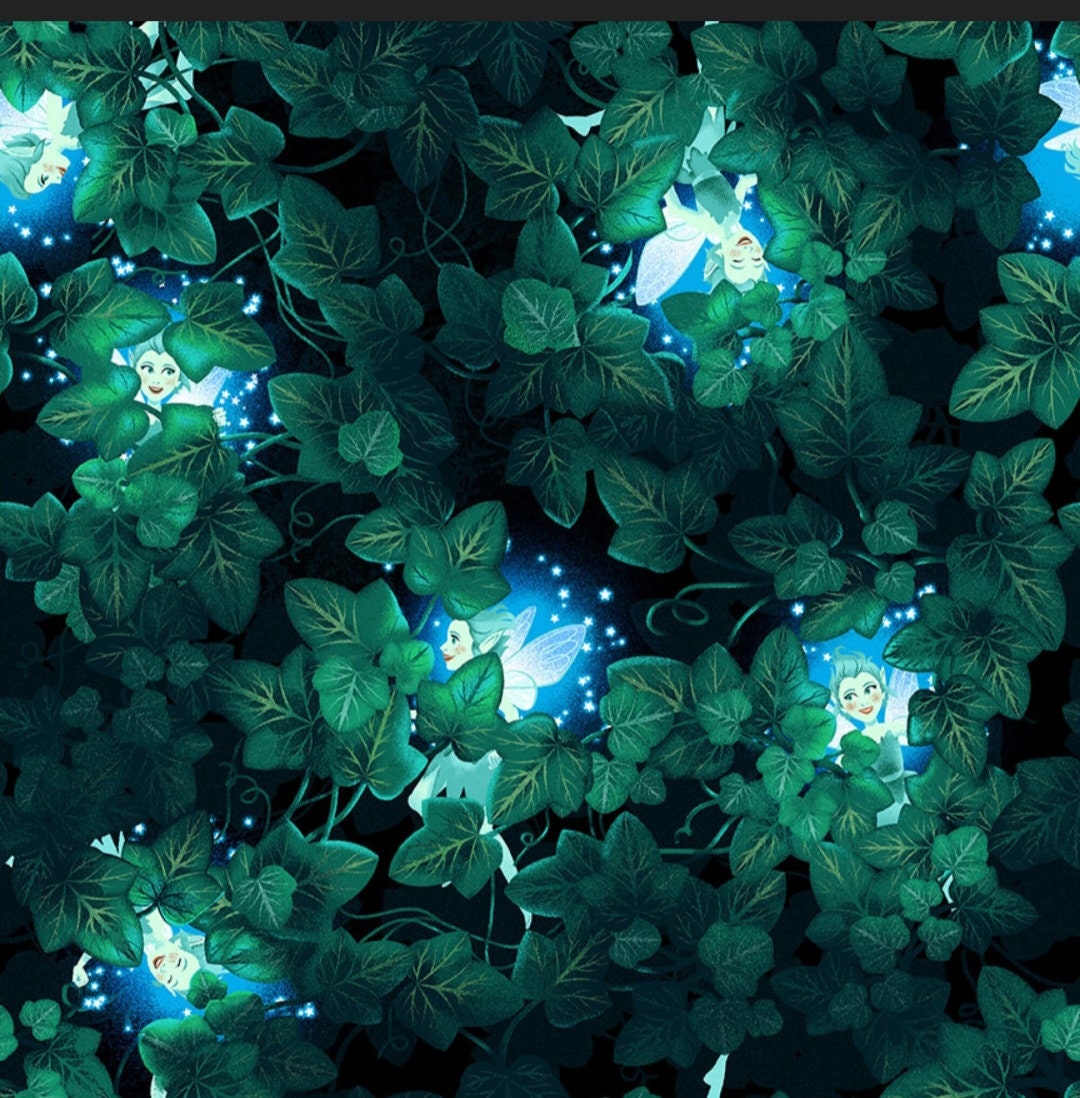 Fairies Fabric / 100% Cotton Fabric / Fairy Glow Within the Vines 9205G ...