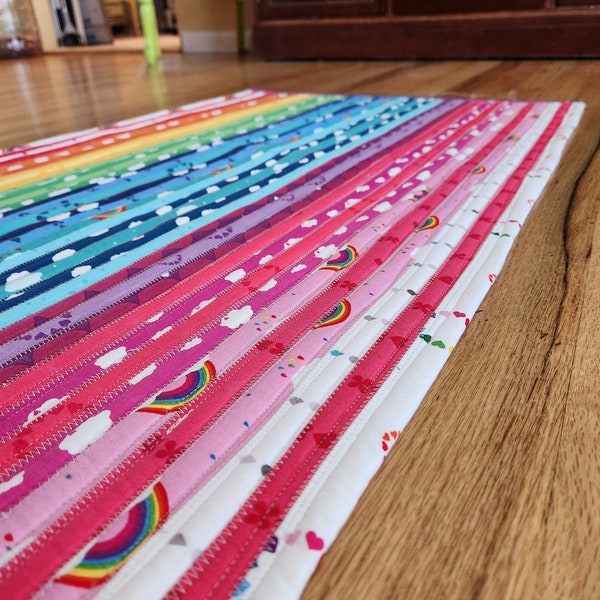 Rainbow Rug - Etsy