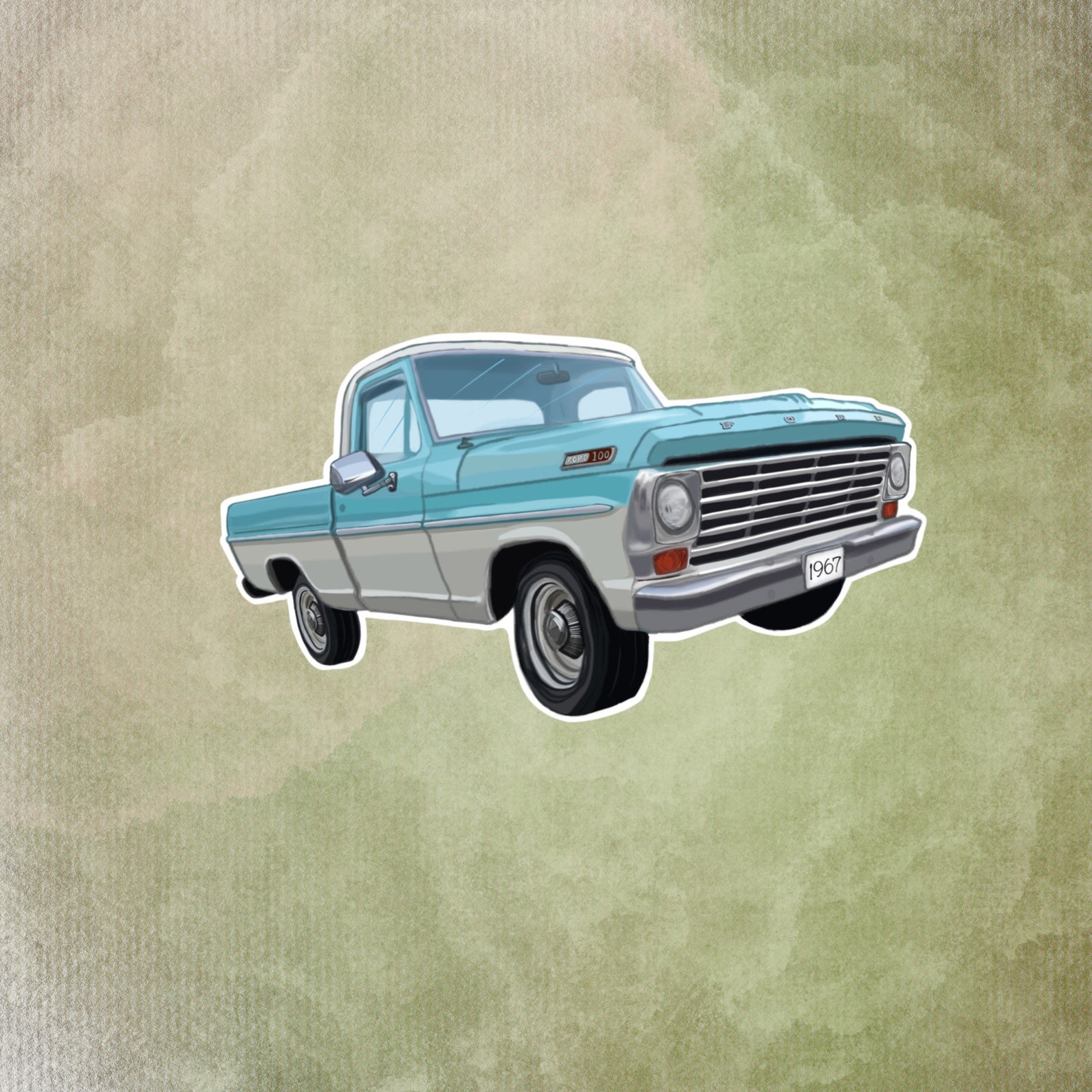 Ford F100 or F250 Classic Truck 1967 Waterproof Decal Sticker - Etsy