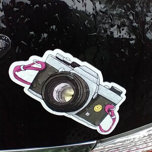 Vintage Camera Sticker Decal With Smiley Face Dslr Film Silver Nad ...