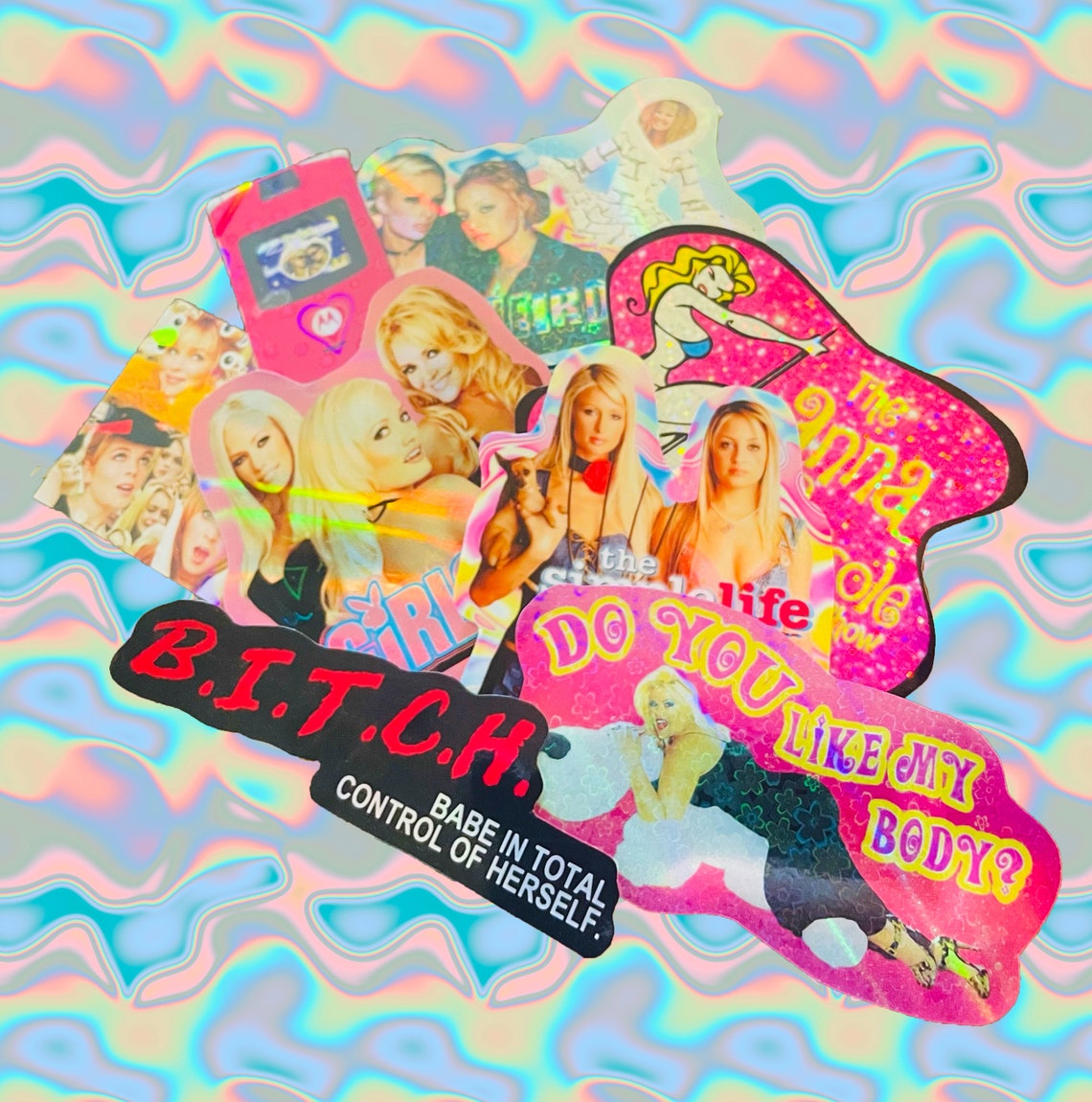 THC Y2k 2000S Party Sticker Packs - Etsy