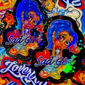SAD GIRL Y2k Vending Machine Sticker Style - Etsy