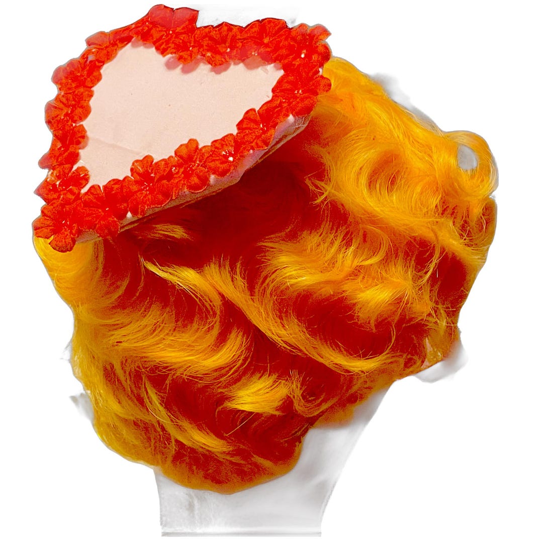 Floral Edged Heart Shape Bop Hat - Etsy