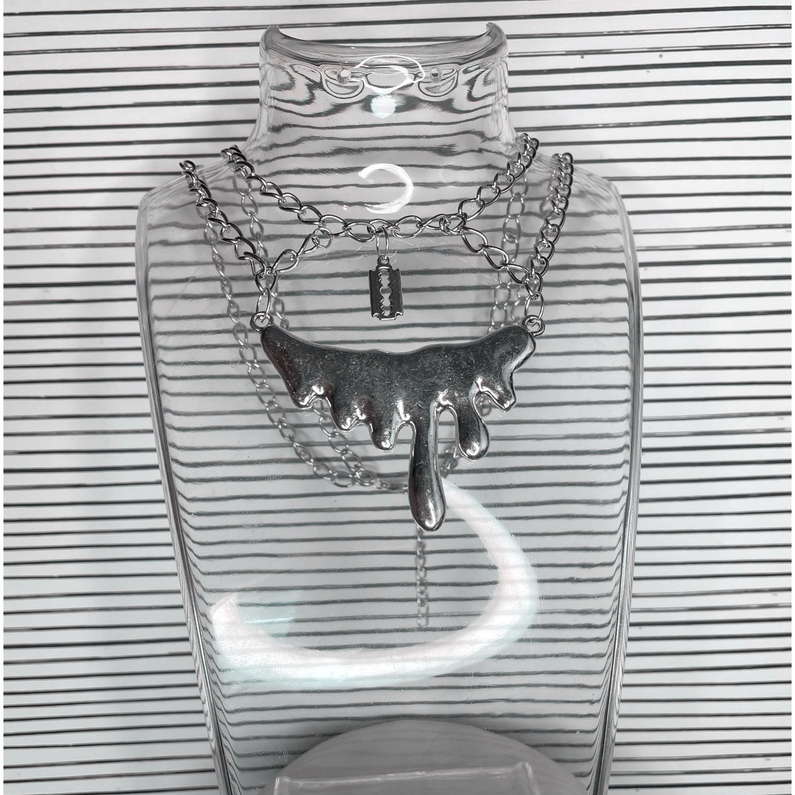 Blood Slash Drip Choker Necklace | Etsy