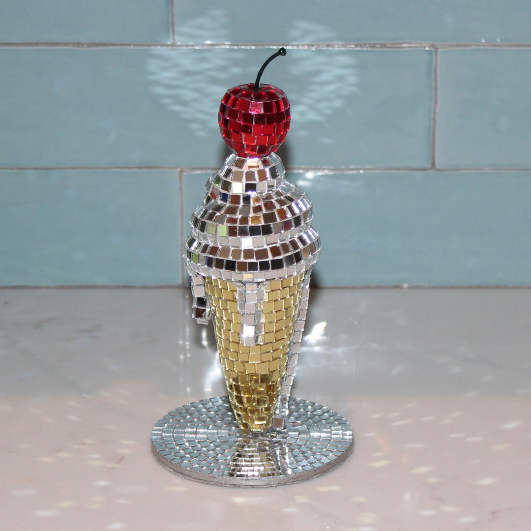 Disco Ice Cream Cone Standing - Etsy