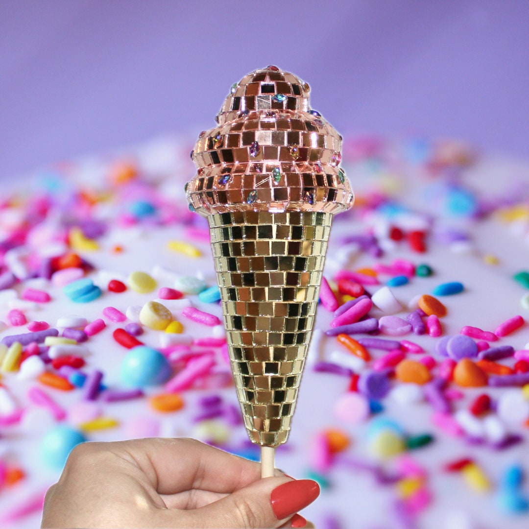 Disco Ice Cream Cone - Etsy