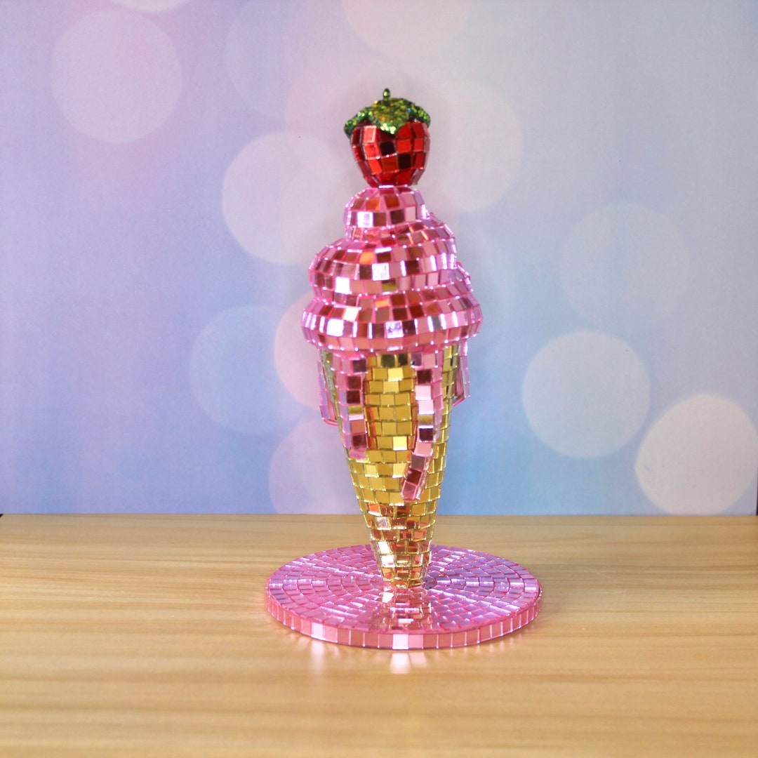 Disco Ice Cream Cone Standing - Etsy