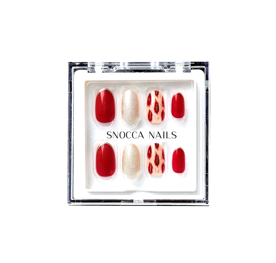 Press on Nails | Red Press on Nails | Press on Nails Short | Ready to ...