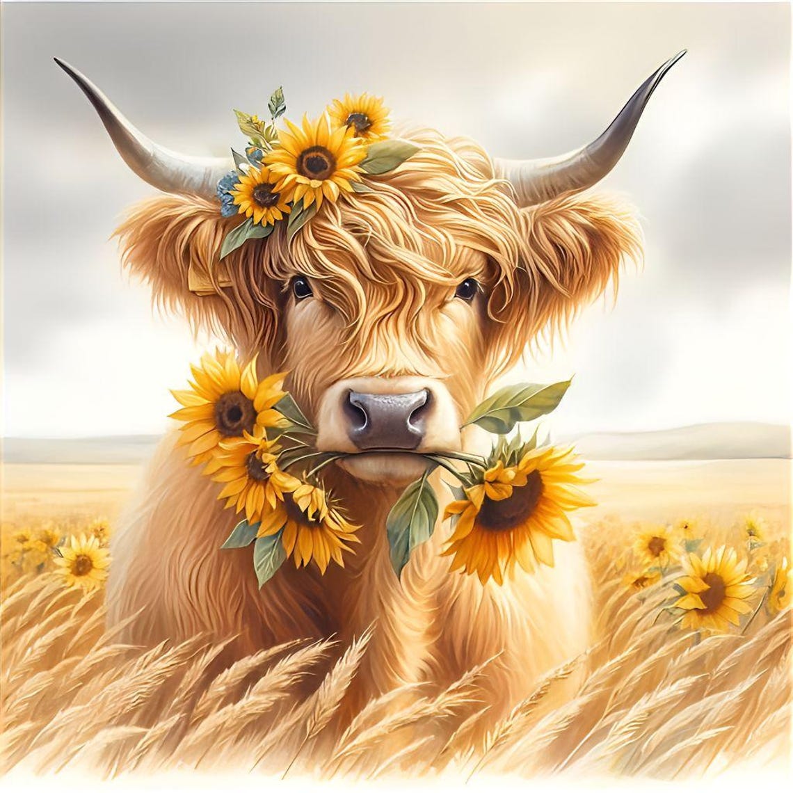 Hyland Cows Created Digital PNG for Sublimation on Tumblers, Shirts ...