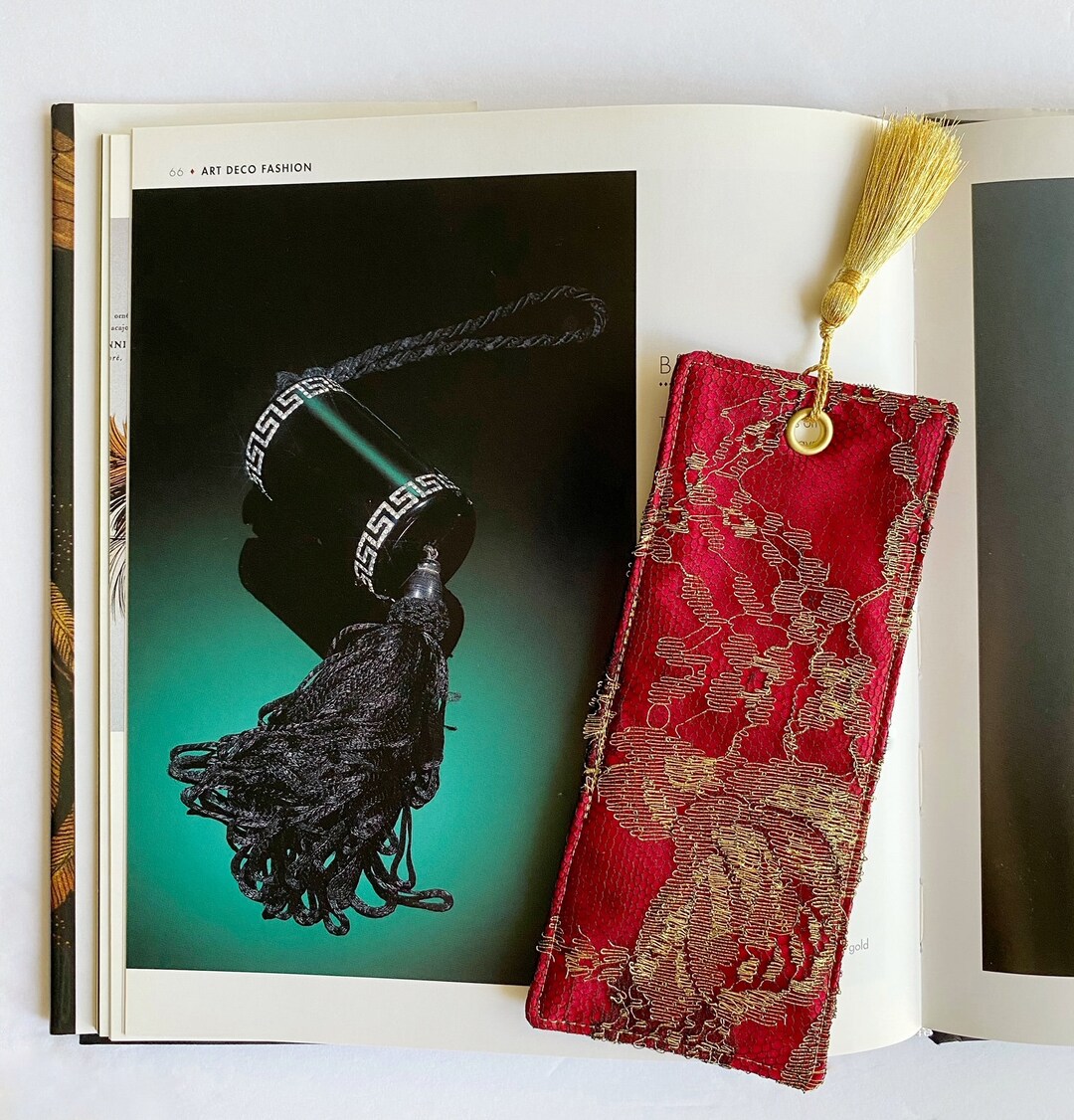 Pure Silk Golden Lace Bookmark, Handmade Bookmark, Gift for Reader ...