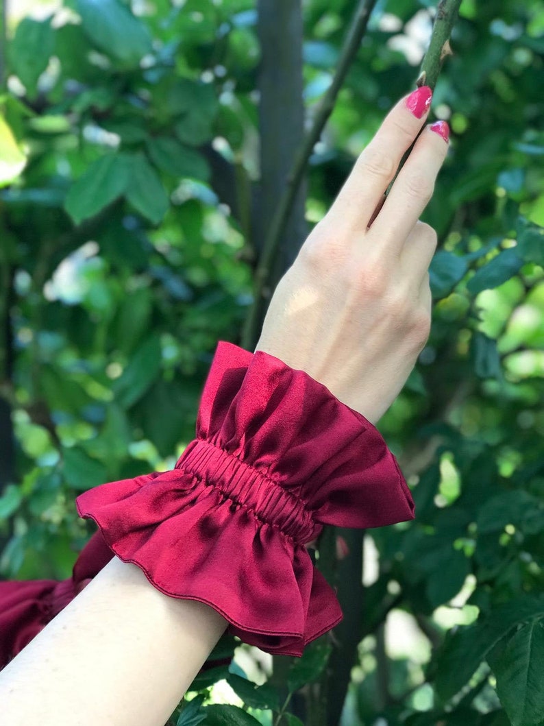 Pure Ruffled Silk Cuff Bracelets Detachable Silk Bracelets - Etsy