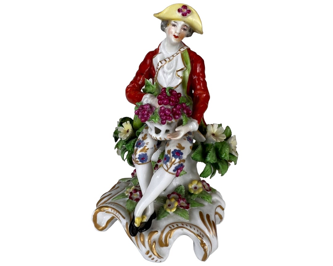 Antique French Porcelain Figurine Edme Samson Chelsea Gold Anchor Mark ...