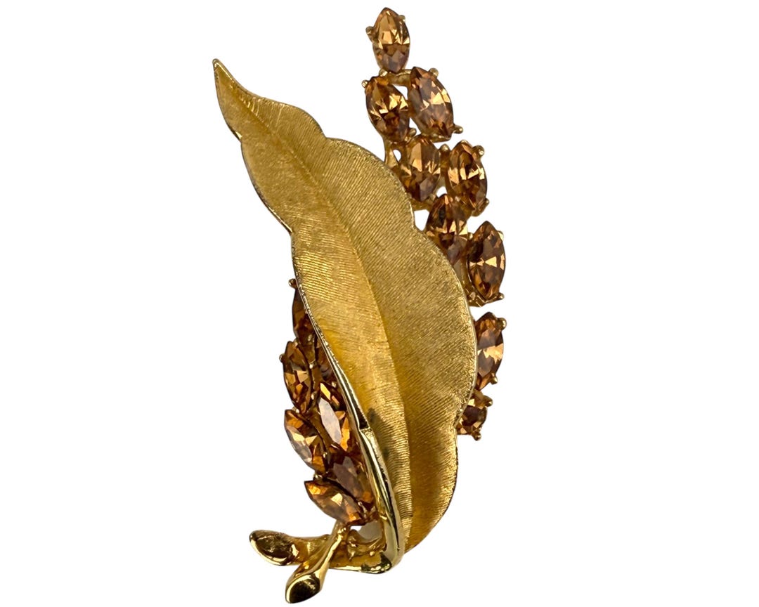 Vintage 1950 60s Rhinestone Brooch BSK Steinberg, Slovitt, Kaslo NY - Etsy