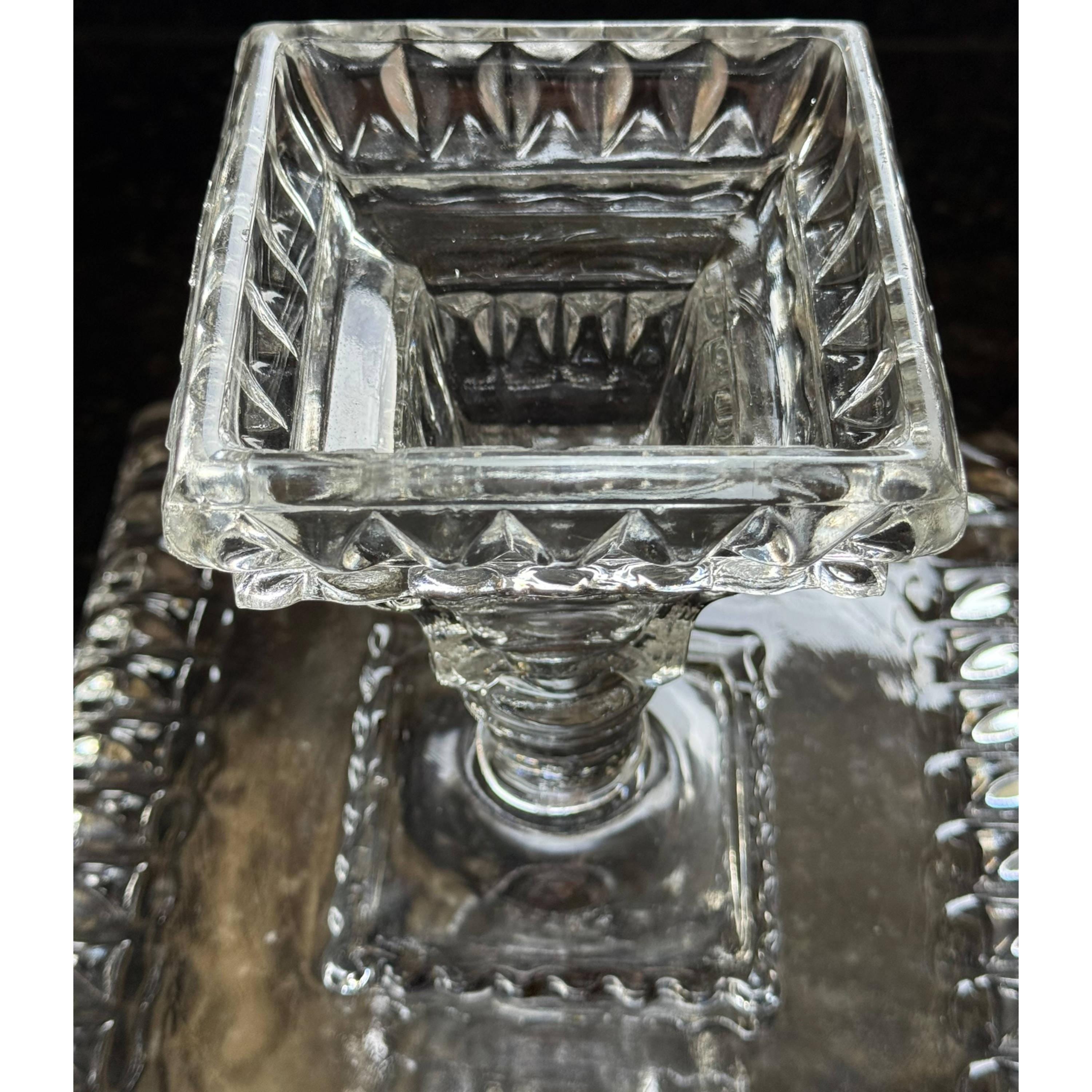 Antique EAPG Adams Crystal Wedding Cake Stand Salver C 1890 - Etsy