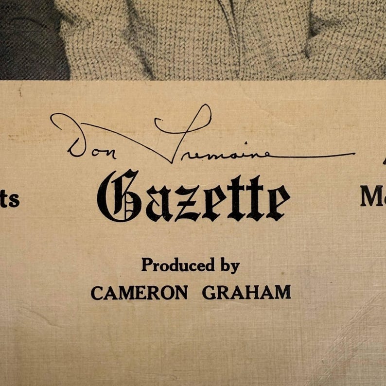 Original 1957 Halifax CBC Television News Show Gazette Ad Flyer Insert ...