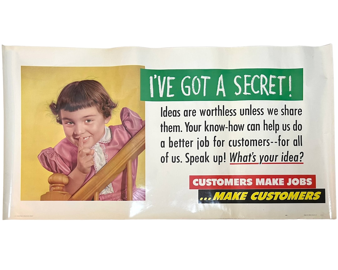 Vintage 1950s HUGE Business Innovation Motivational Poster - Etsy