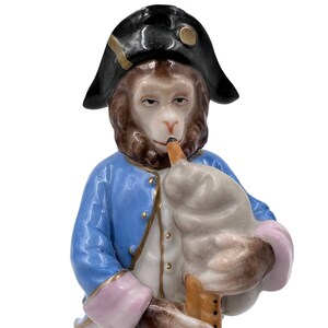 Antique Aelteste Volkstedt Porcelain Figurine of Monkey Musician ...