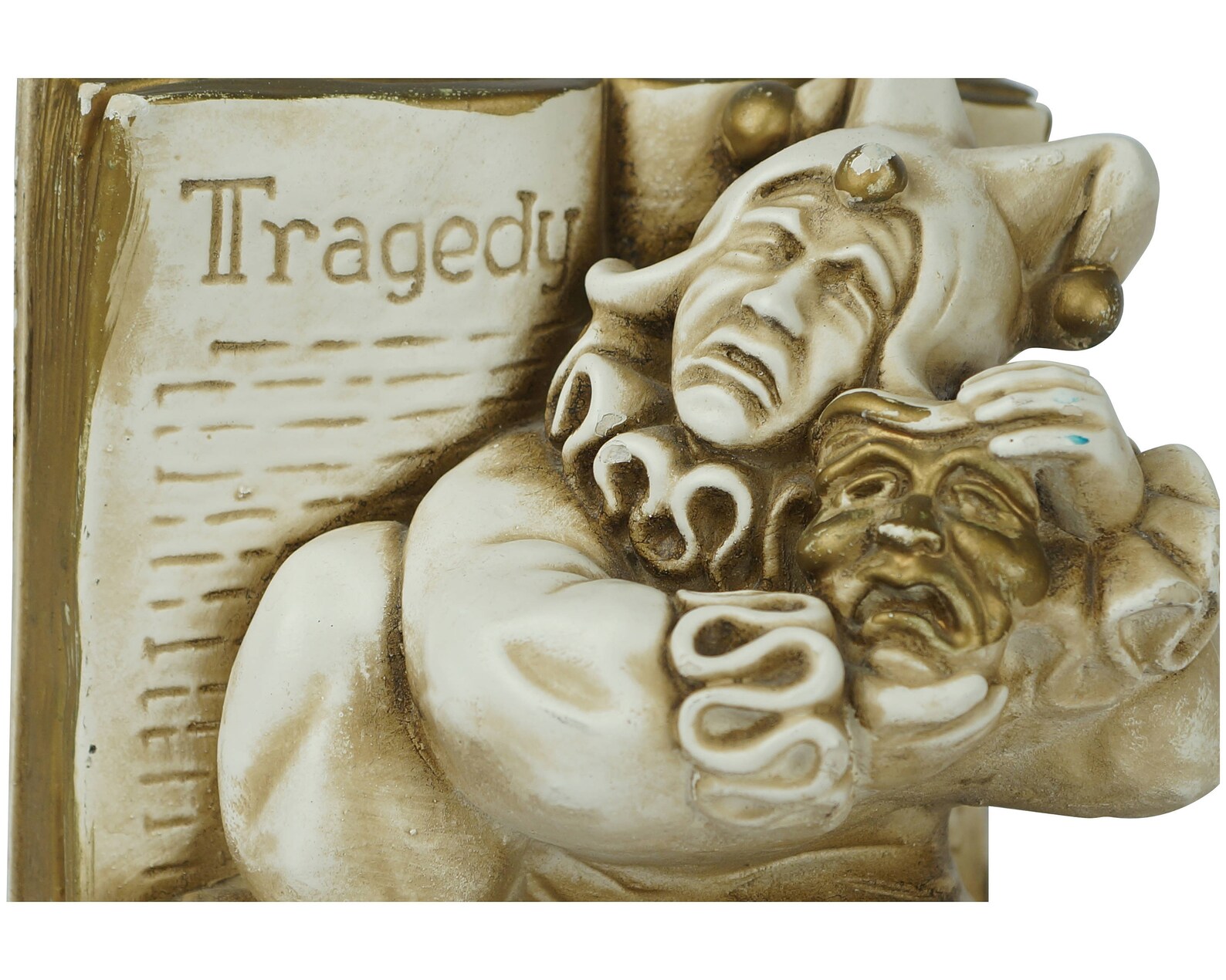 Vintage Bookend Tragedy Chalkware Jester Figurine Universal | Etsy