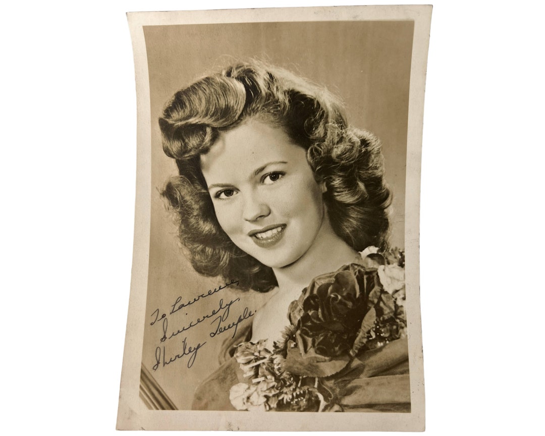 1940s Shirley Temple Autographed Photo Authentic Autograph - Etsy