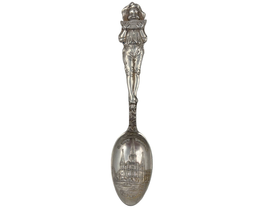 Antique Boy Eating Watermelon Souvenir Spoon St Louis Cathedral New ...