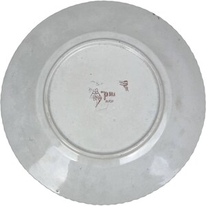 Antique Polychrome Plate 1862 Transferware HK Puiz Browne Illustration ...