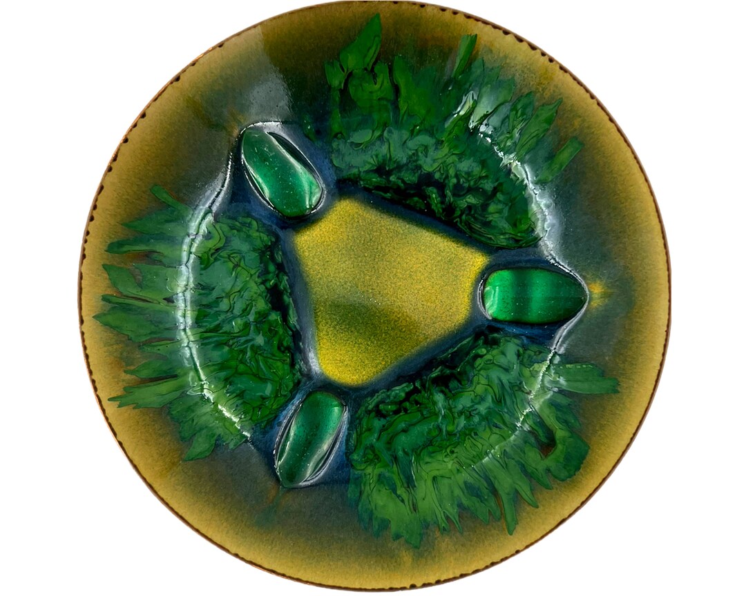 Mid Century Modern Enamel on Copper Dish Edwards Star for Georg Jensen ...