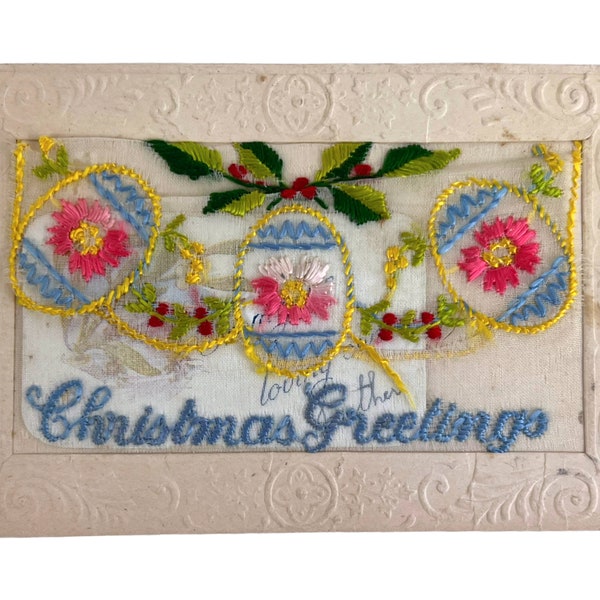 Embroidered Postcard - Etsy