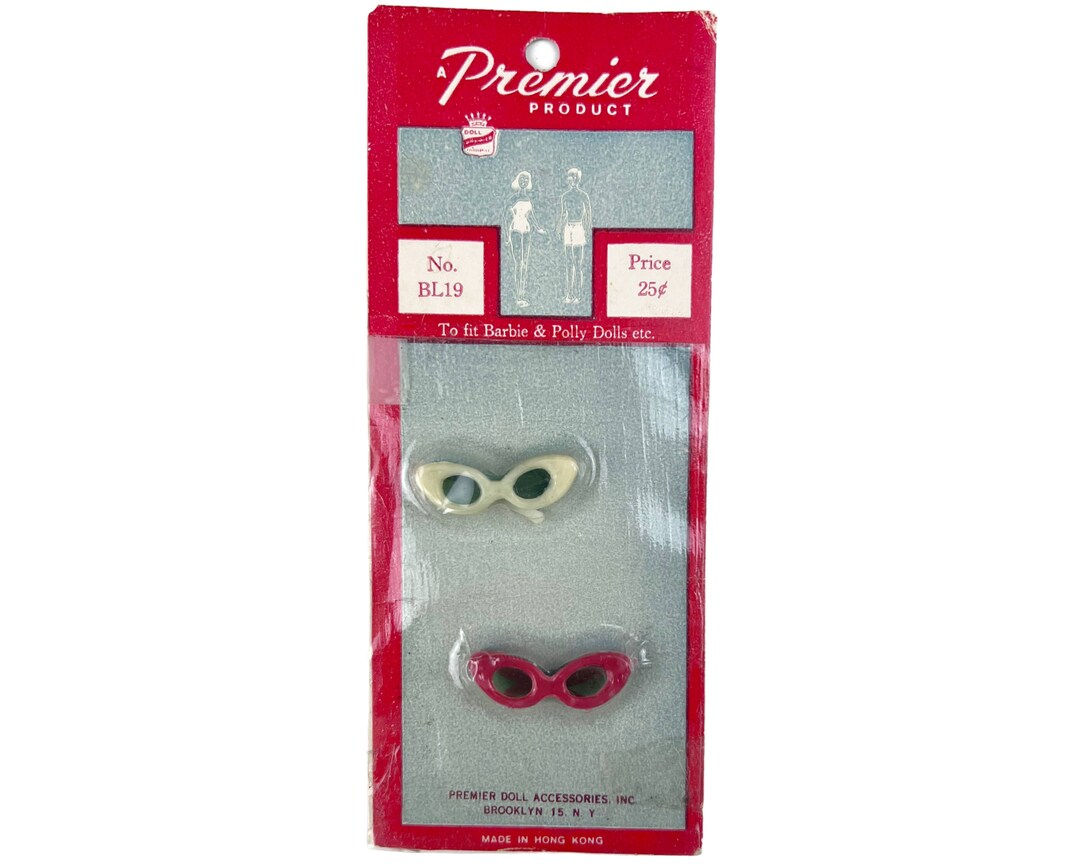 Vintage 1960s Barbie Doll Sunglasses By Premier Nos Red And Etsy