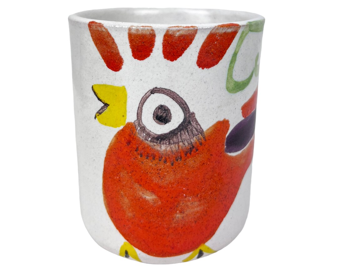 Vintage 1960s Giovanni Desimone Majolica Pottery Mug Rooster - Etsy