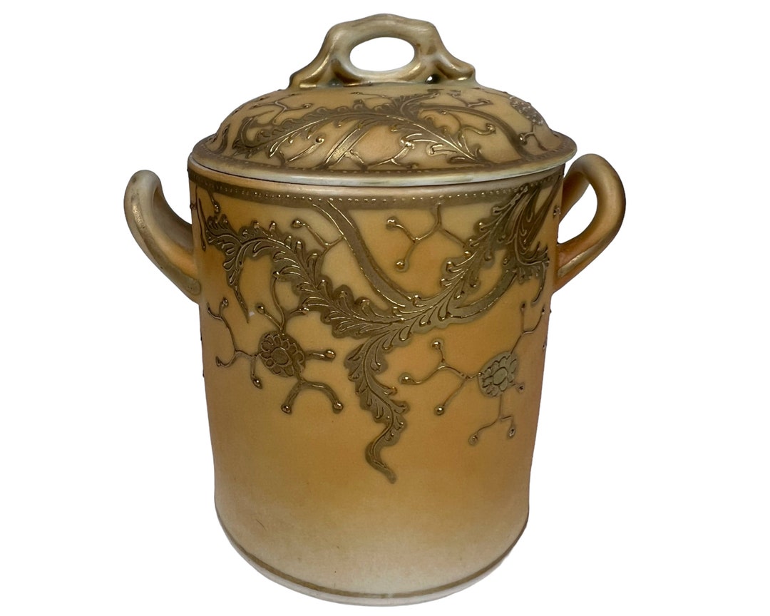 Vintage Nippon Condensed Milk Container Hand Painted Gold Decoration - Etsy