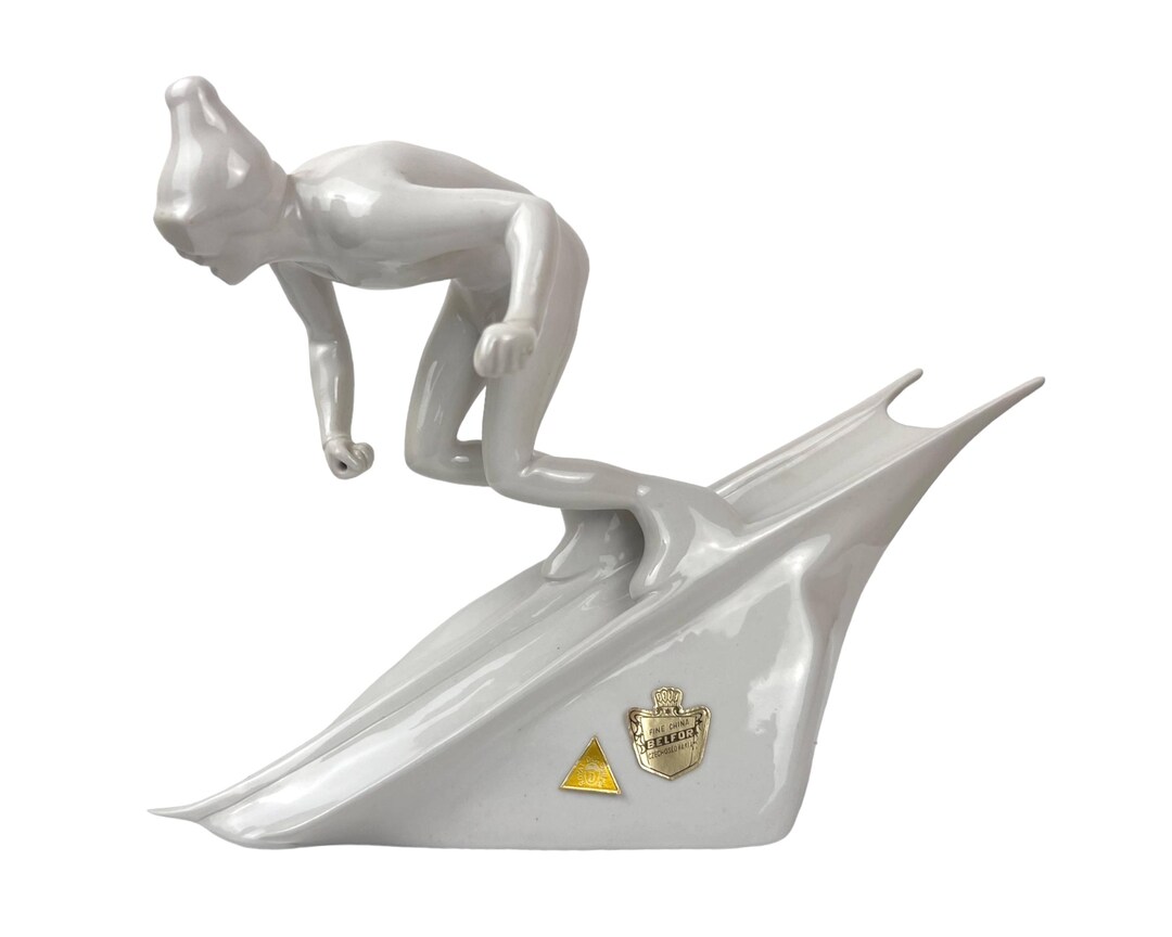 1960s Mid Century Royal Dux Porcelain Skier Jiri Cernoch Czechoslovakia ...