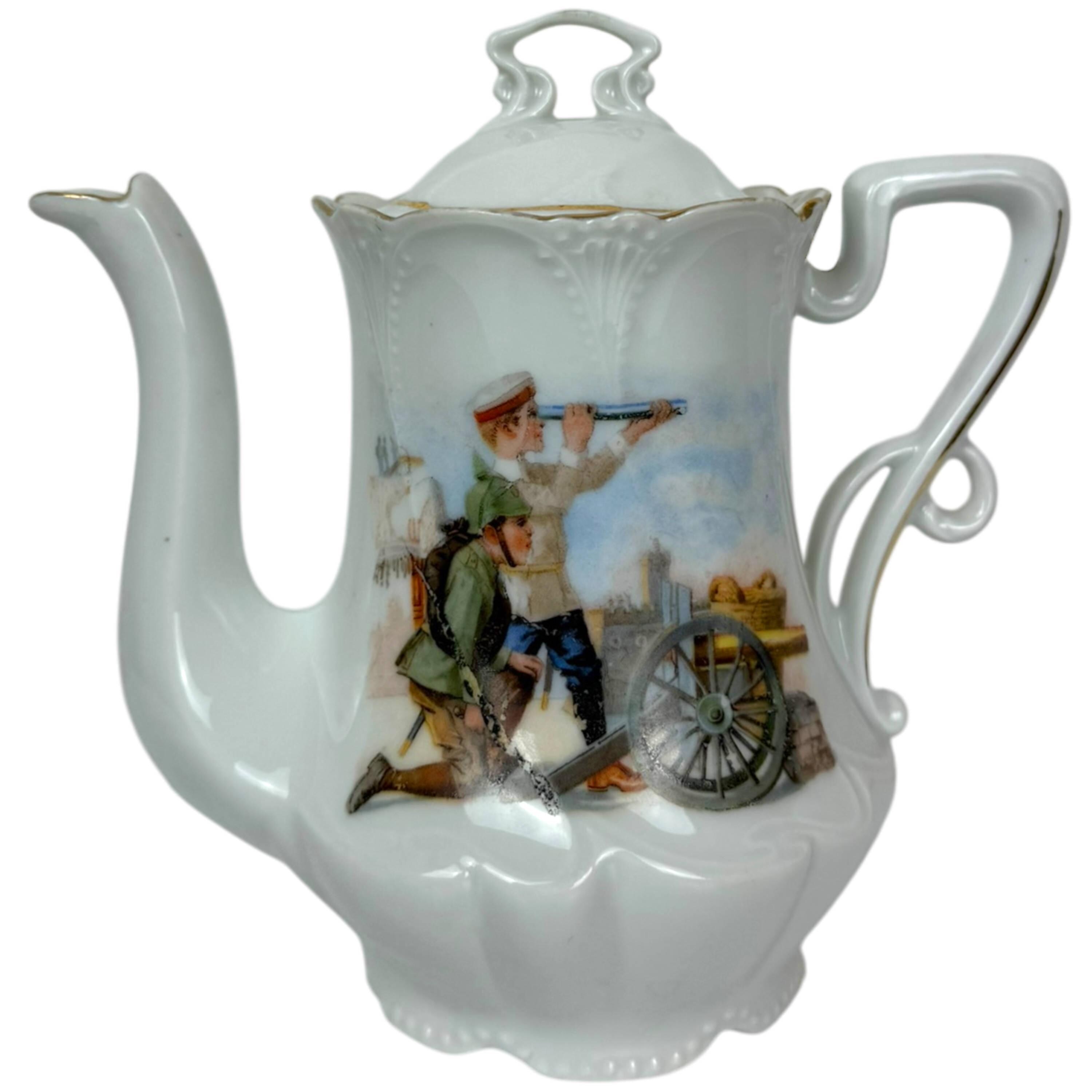 Antique WW1 Children’s Play Tea Set German Porcelain With Soldier ...