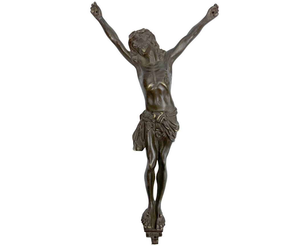 Antique Bronze Corpus Christi Body of Jesus for Crucifix Cross or Wall ...