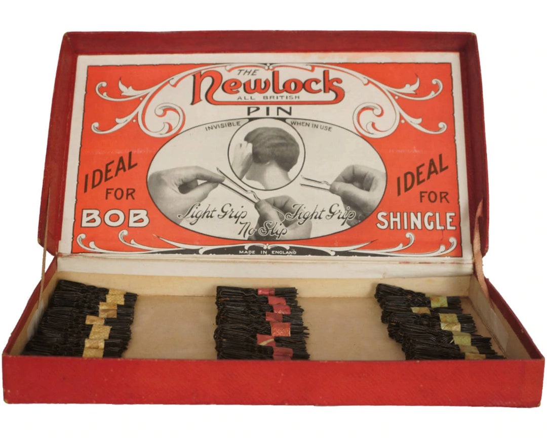 Vintage 1920s Newlock Bobby Pins Original Store Display Box With 648 ...
