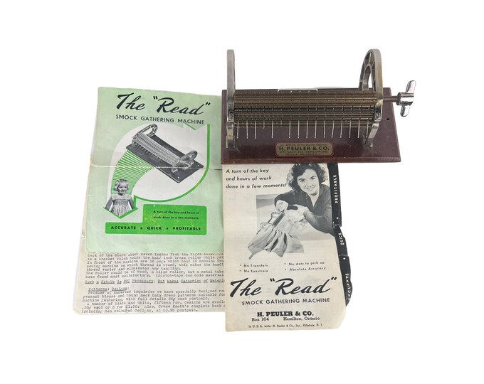 Vintage 1950s Read Smock Gathering Machine With Instructions for ...