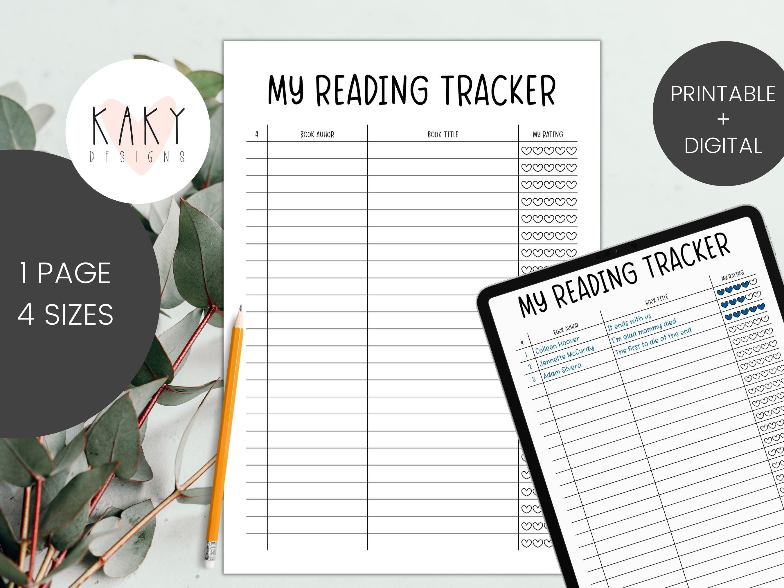 Printable Reading Tracker | Reading Log | Books I've Read | Book Log ...